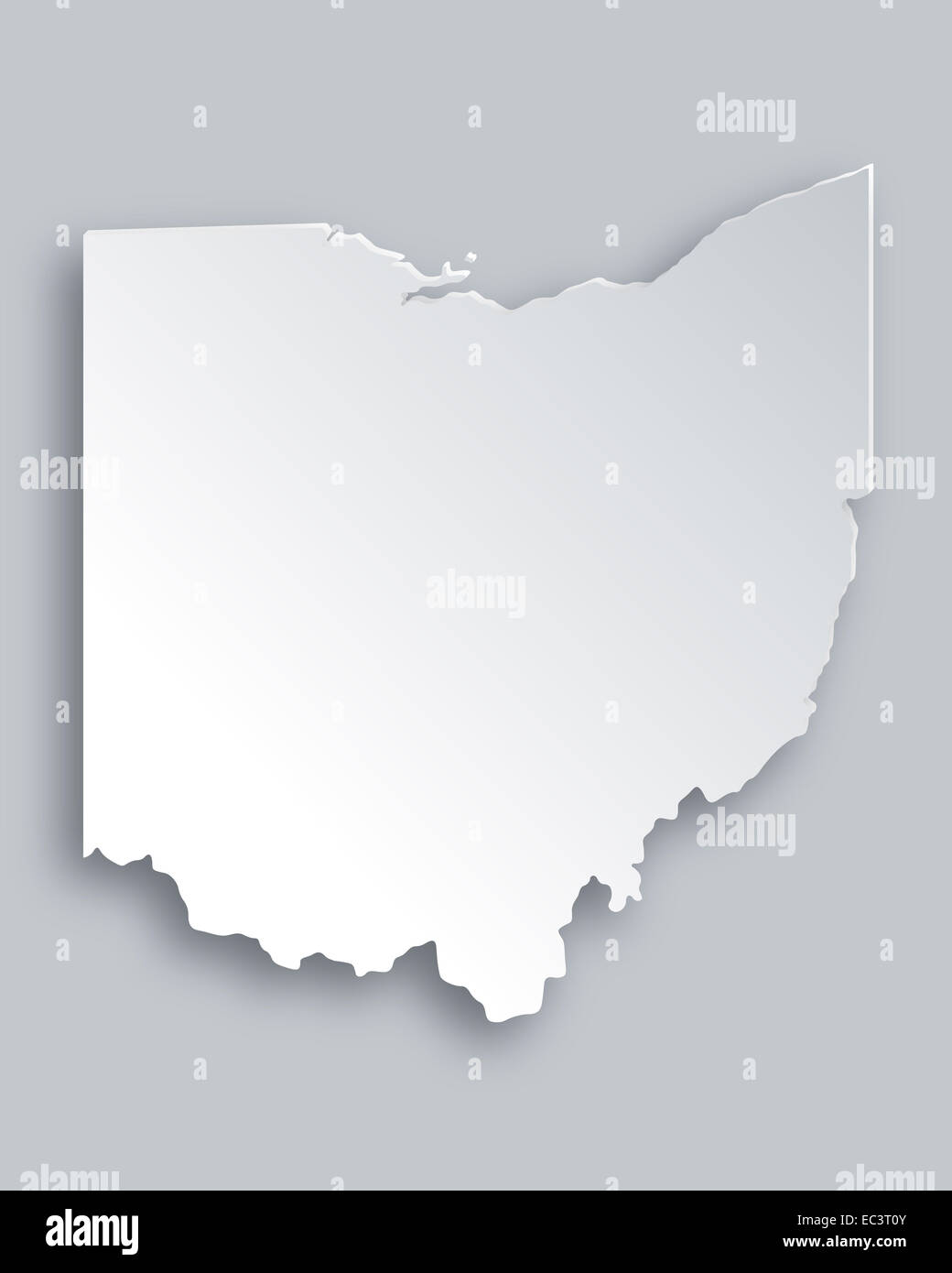 Ohio map 3d hi-res stock photography and images - Alamy