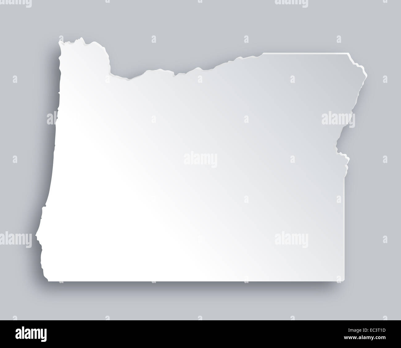 Oregon state map shape hi-res stock photography and images - Alamy