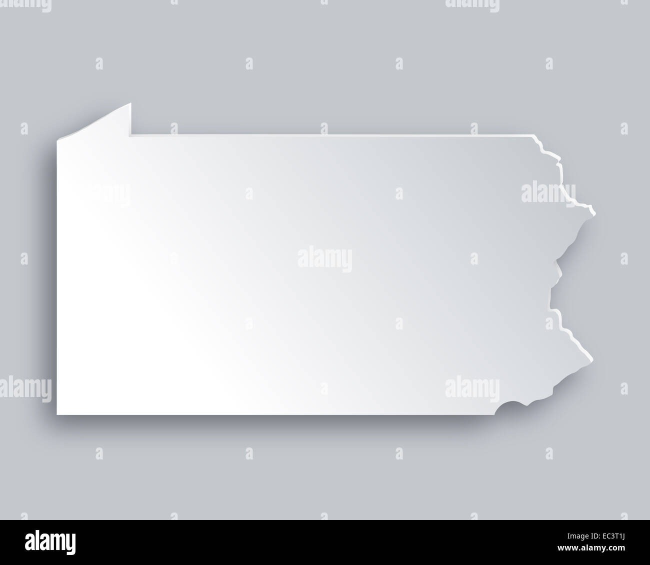 Map of Pennsylvania Stock Photo - Alamy