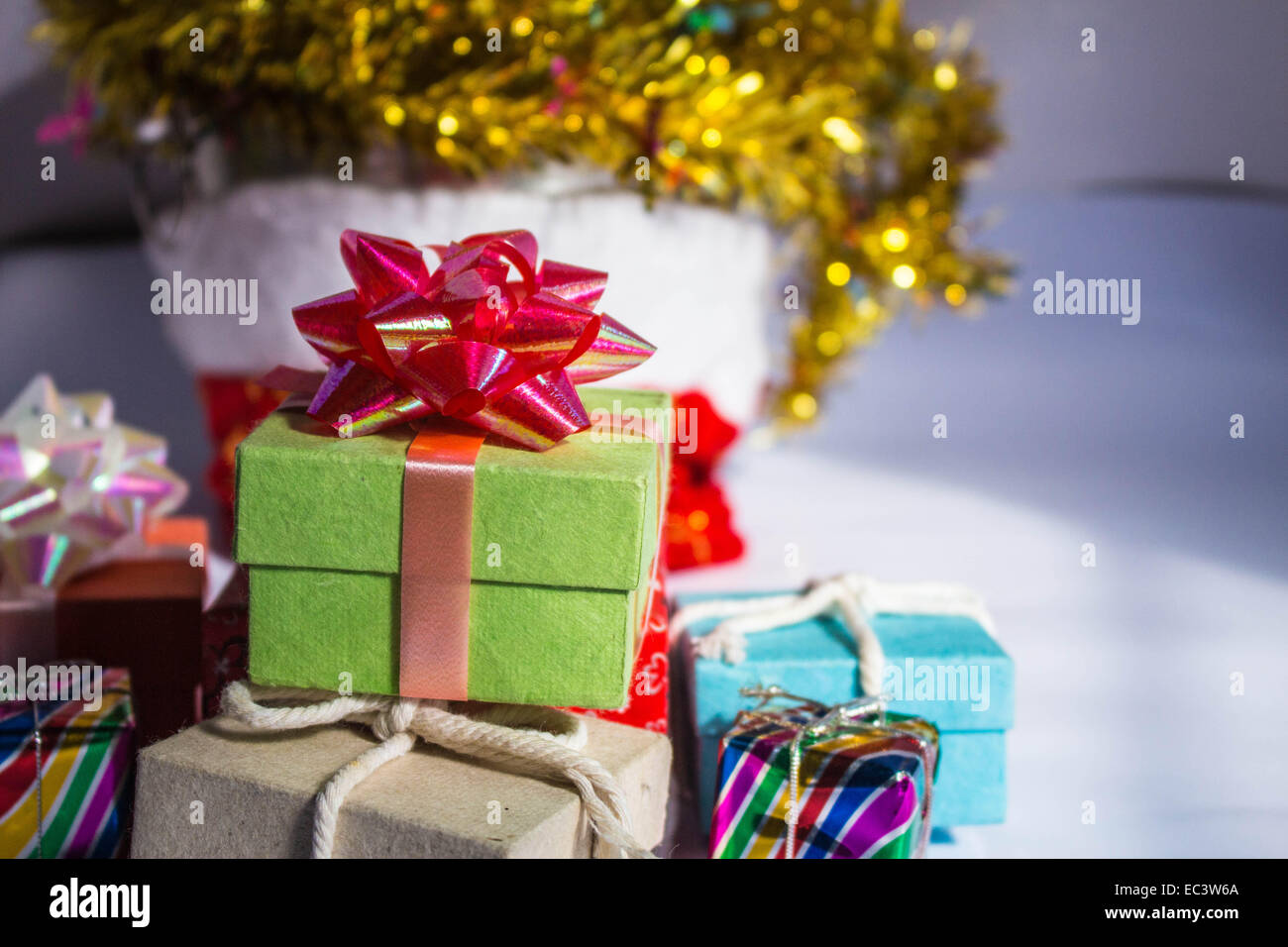 New Year of a gift box Stock Photo - Alamy