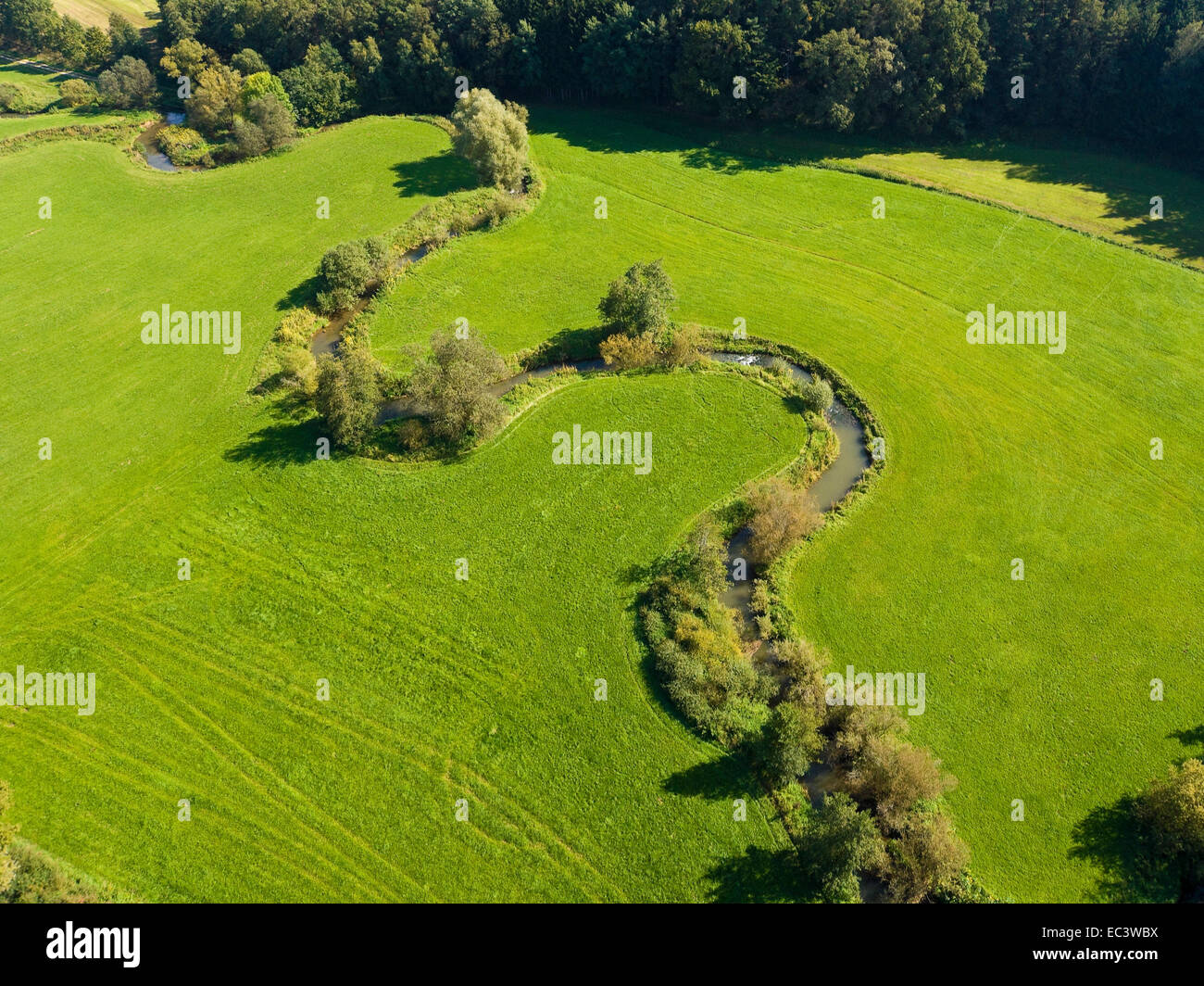 brook from the air Stock Photo - Alamy