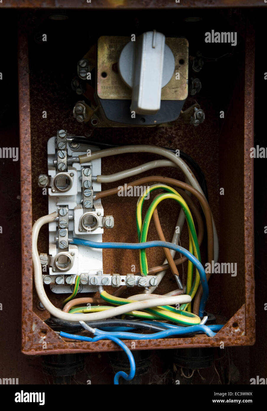 Old Power Distribution Stock Photo - Alamy