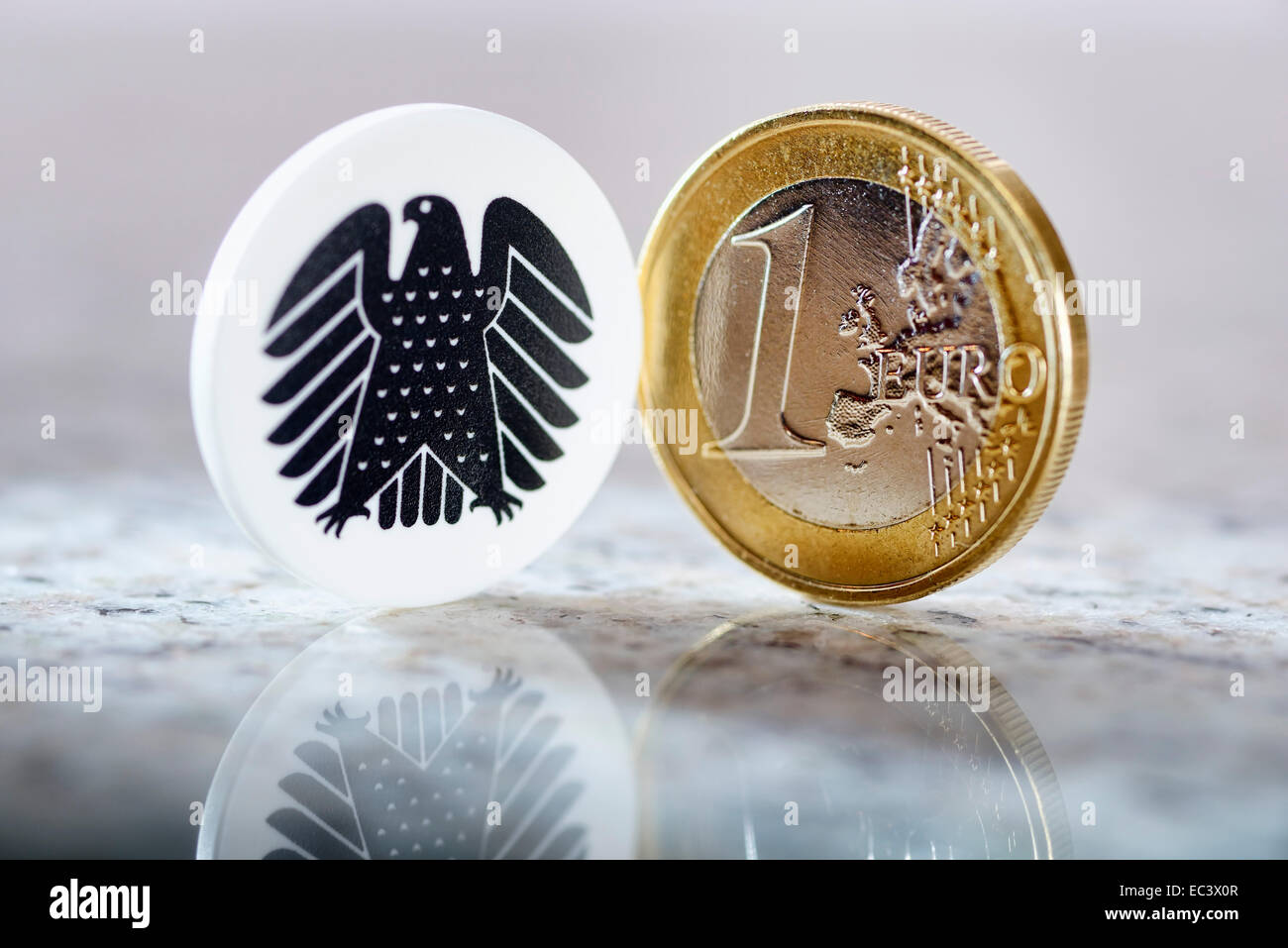 Euro coins and german federal eagle hi-res stock photography and images ...