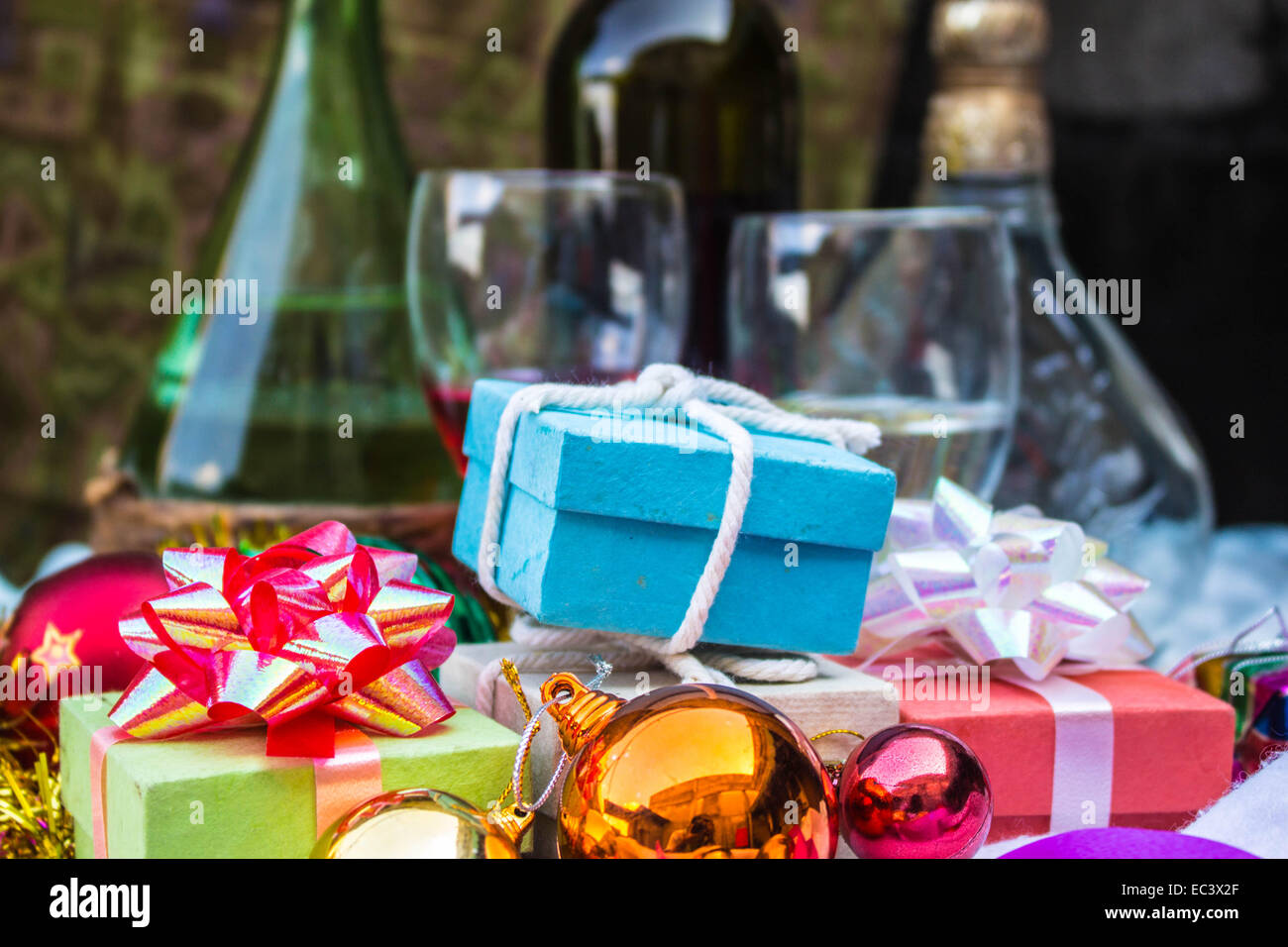 Colorful gift boxes crystal hi-res stock photography and images - Alamy