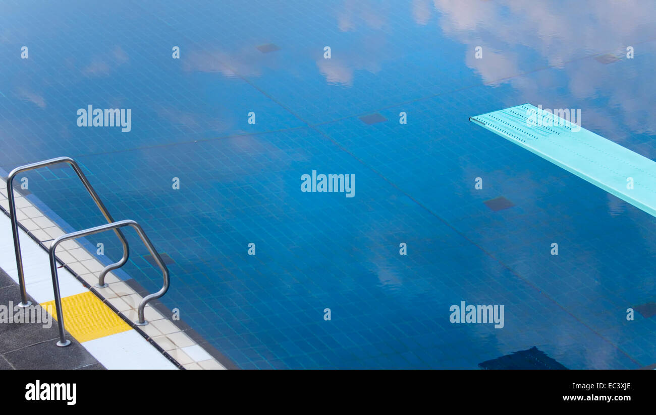 Leap board in a swimming pool Stock Photo - Alamy