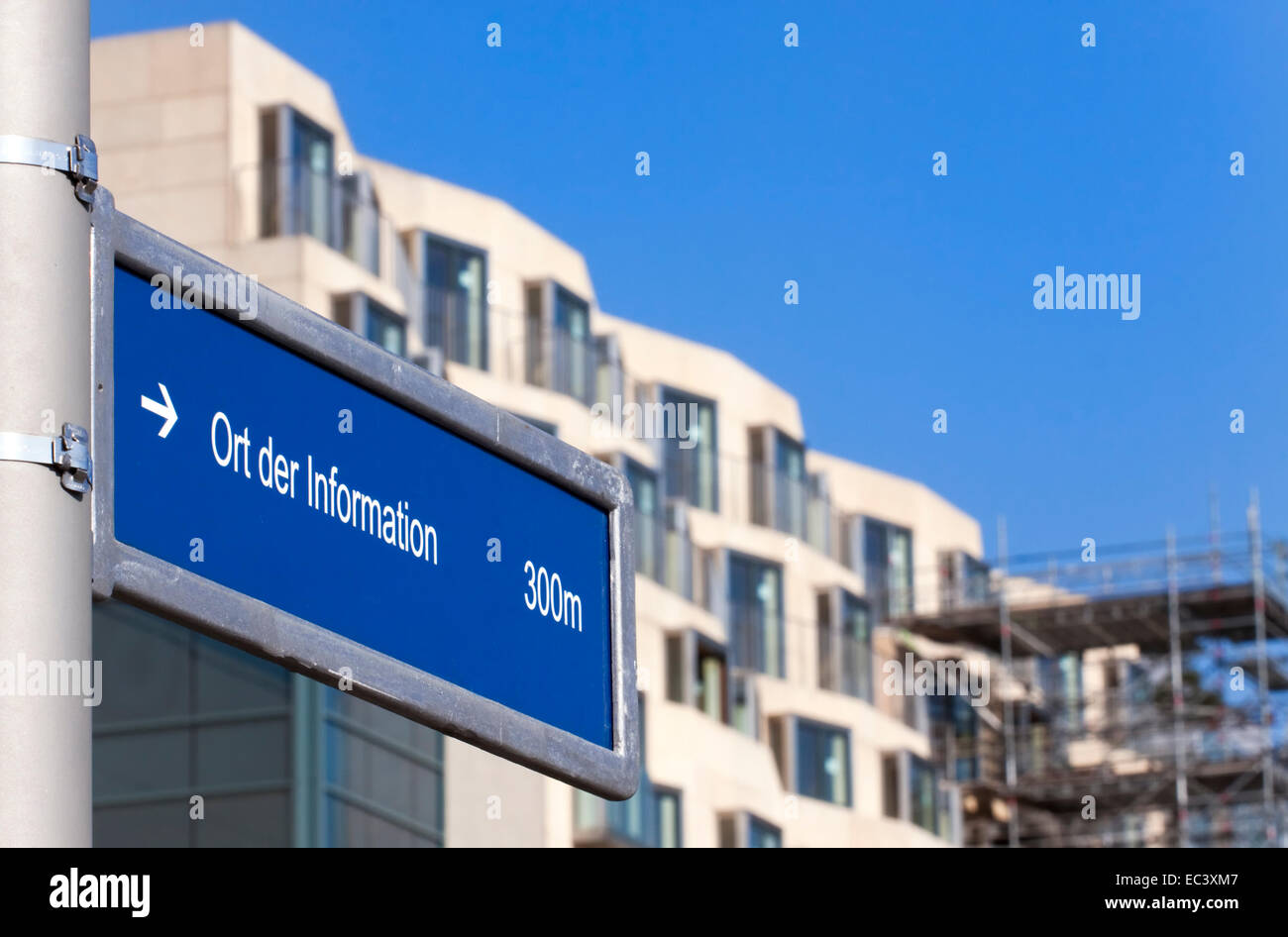Signpost guide in Berlin center Stock Photo - Alamy