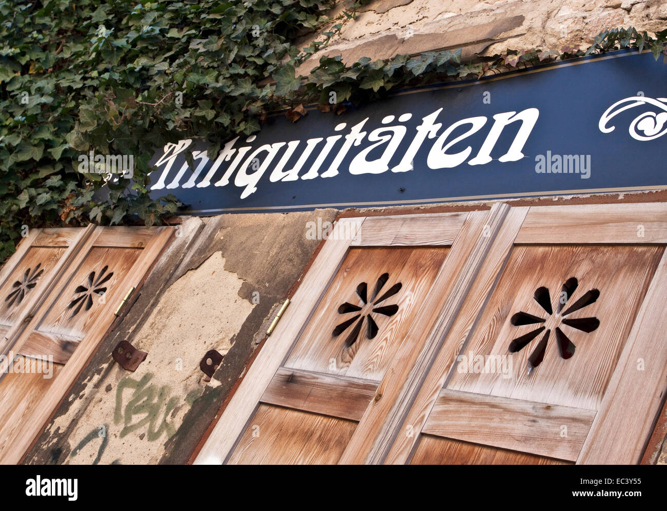 Front of an old antique business Stock Photo - Alamy