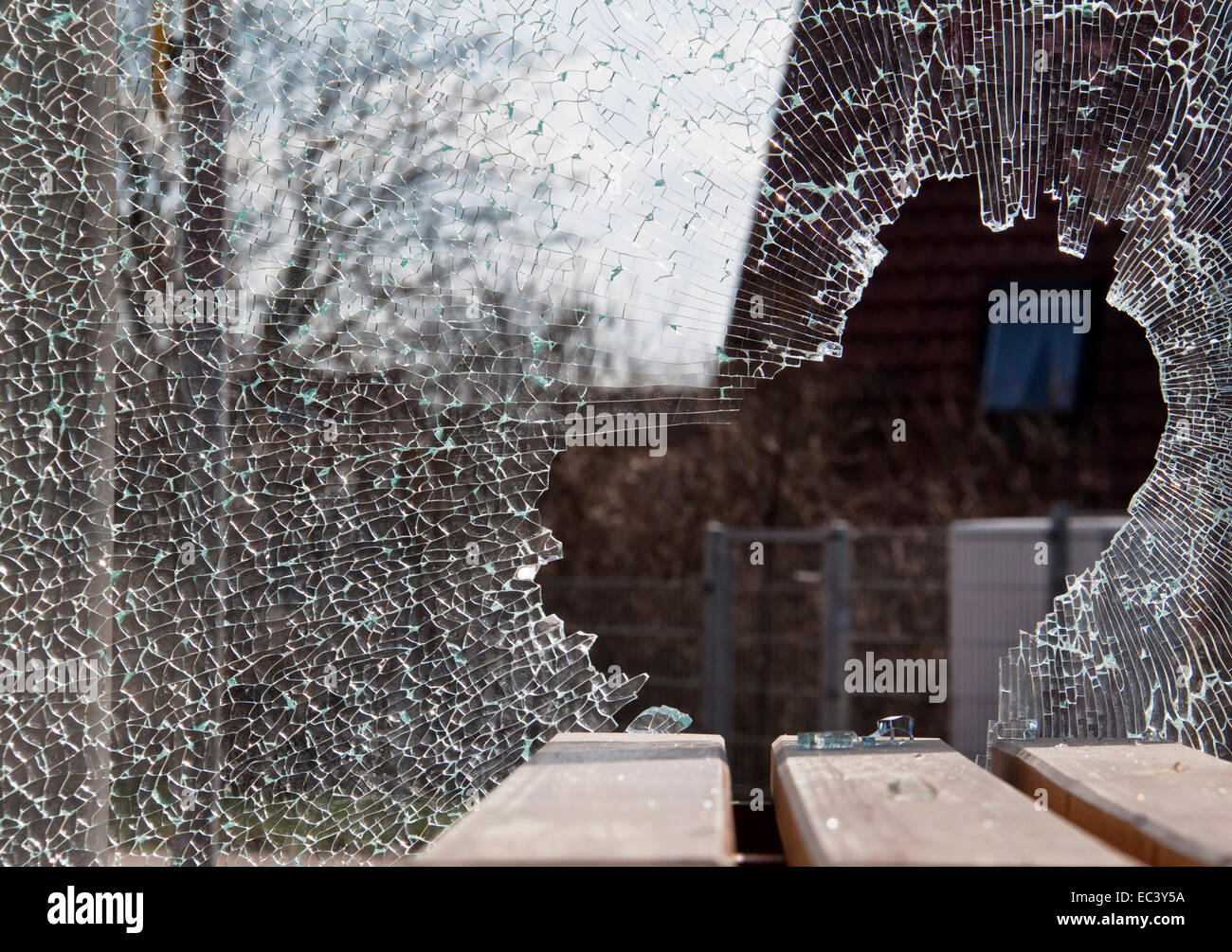 Damage to property Stock Photo - Alamy