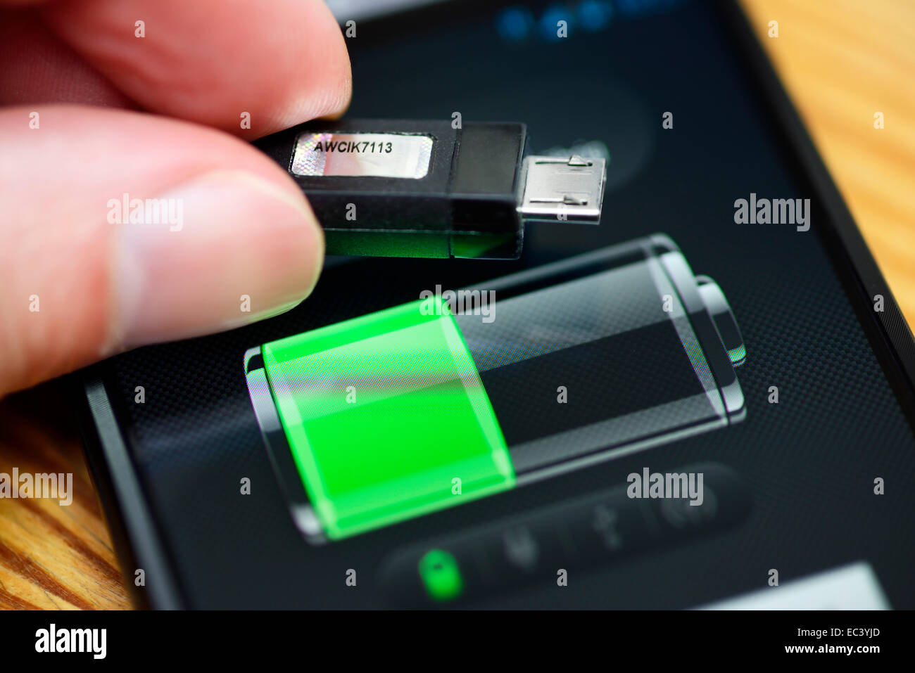 Smartphone charging battery hi-res stock photography and images - Alamy