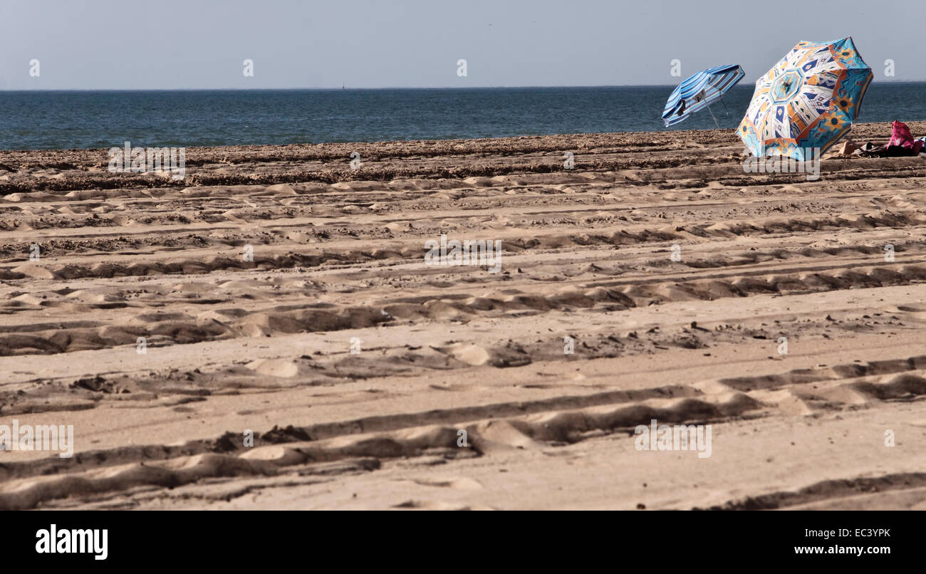 Sun screens at the beach Stock Photo - Alamy
