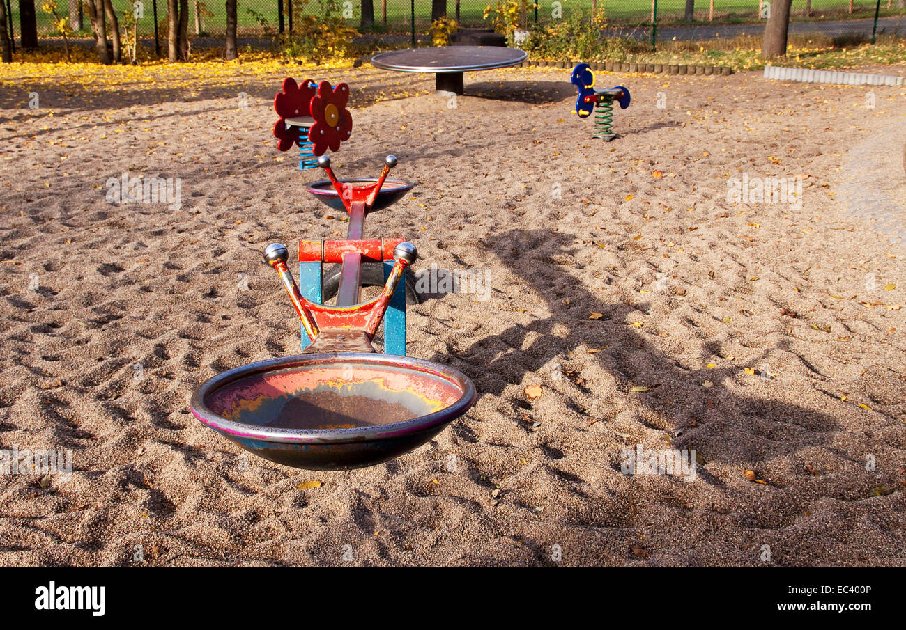 abandoned playground in the fall Stock Photo - Alamy