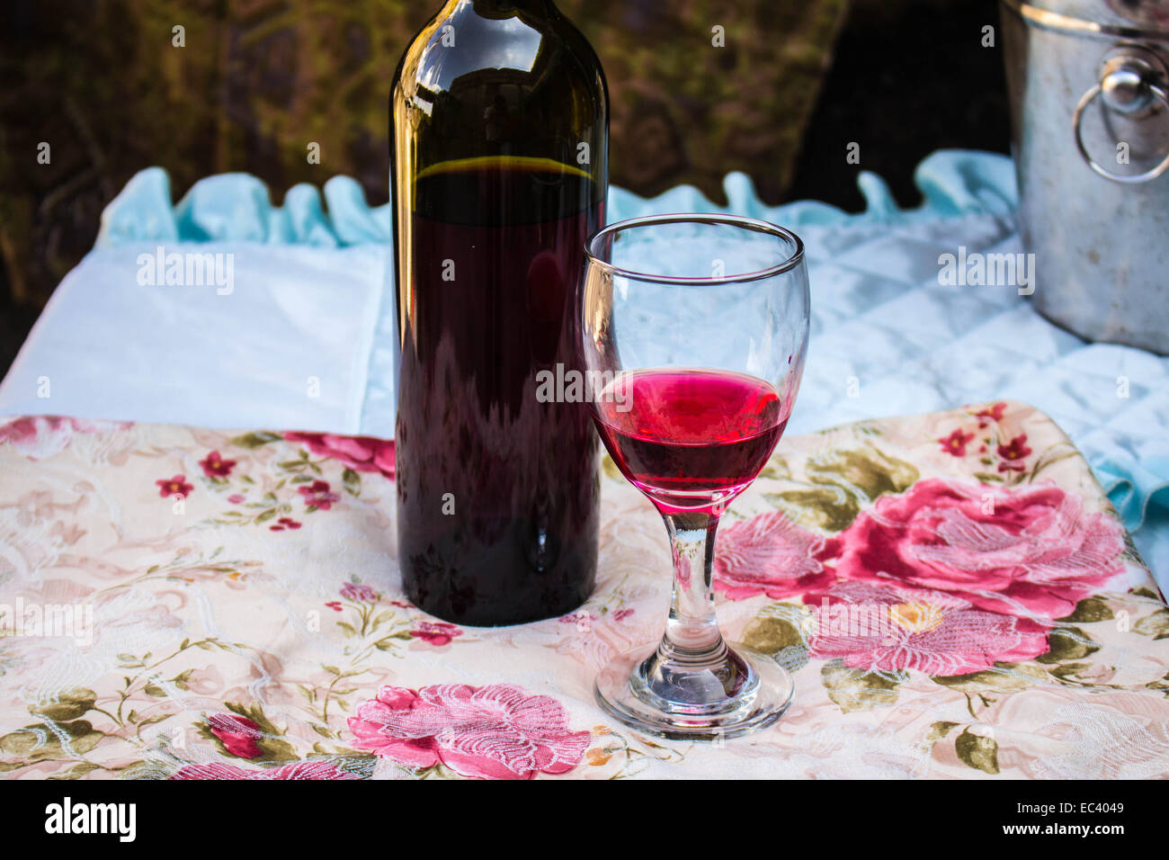 Red wine on the table Stock Photo - Alamy