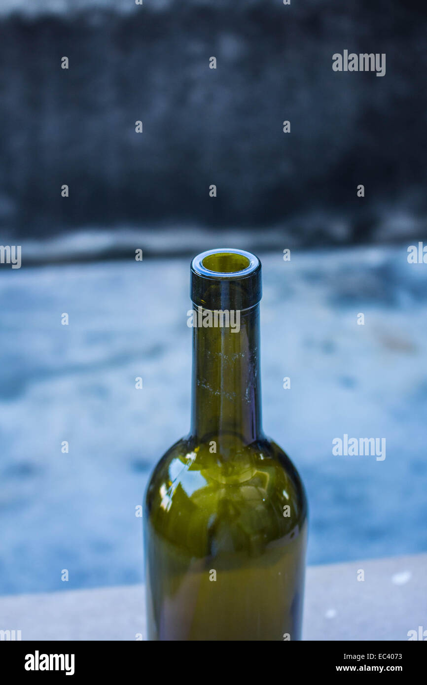 Wine bottles on the table Stock Photo - Alamy