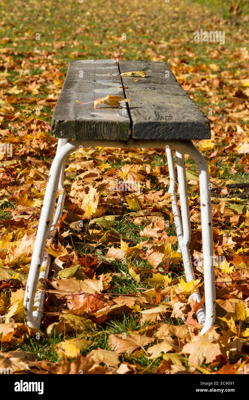 old wooden bench Stock Photo - Alamy
