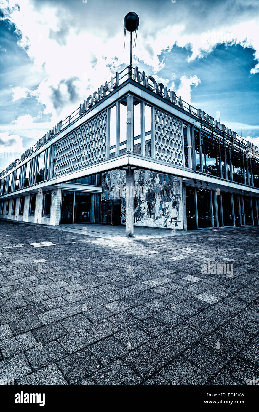 Cafe in Moscow in Berlin s Karl-Marx-Allee center Stock Photo - Alamy