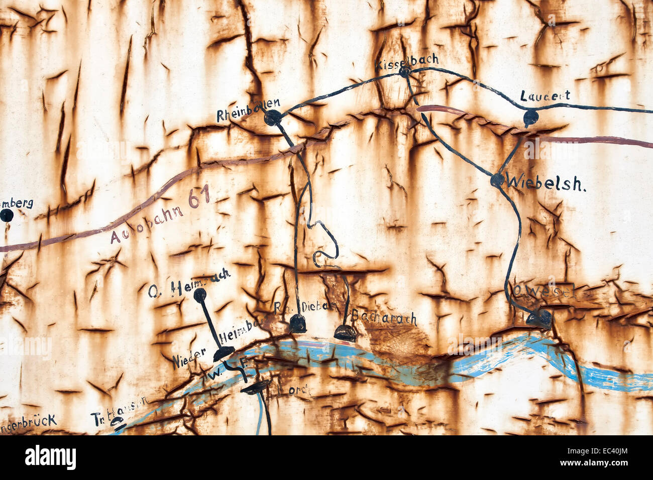 Rusted map hi-res stock photography and images - Alamy