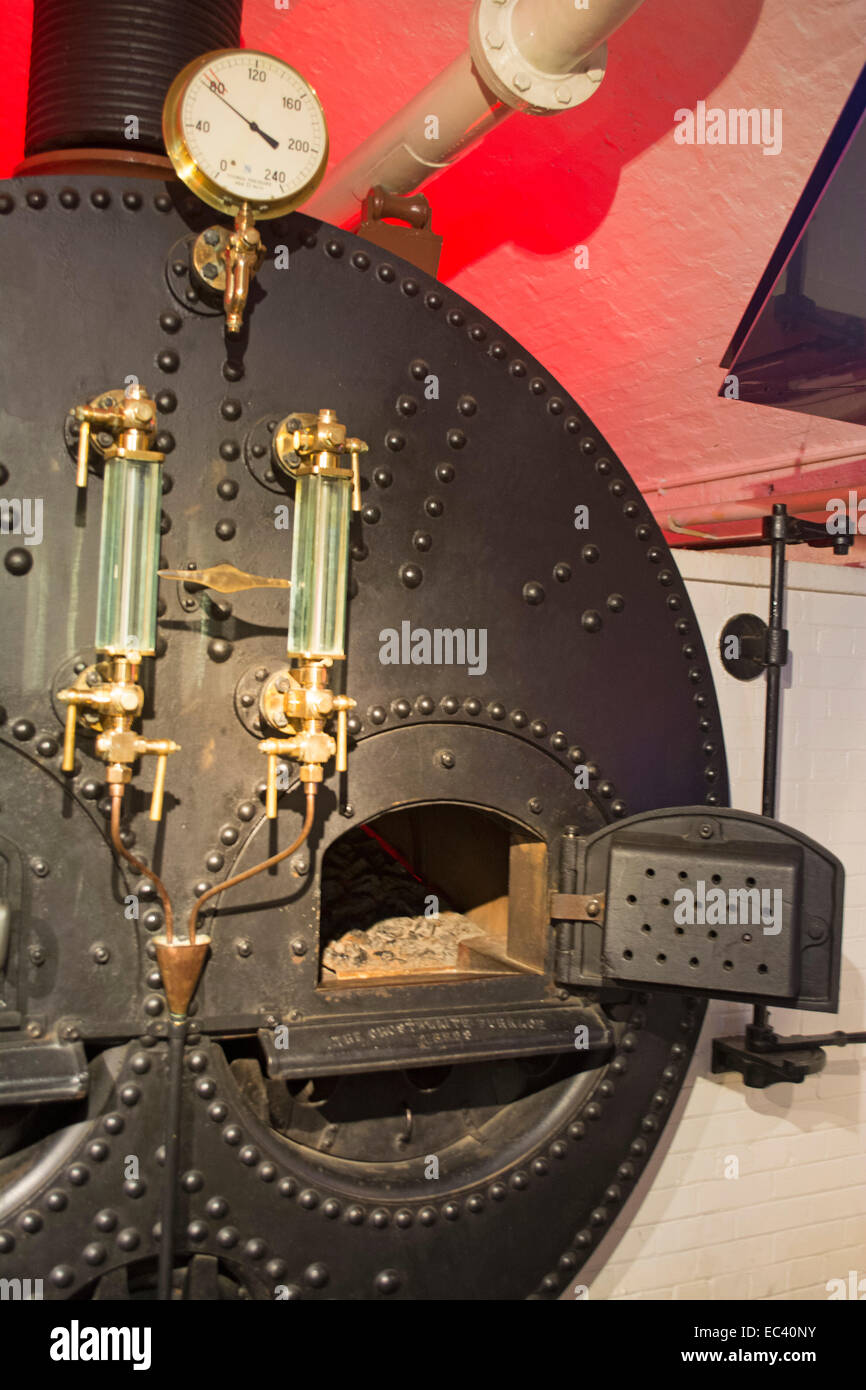The Boiler Room within the Tower Bridge Museum where steam was produced ...
