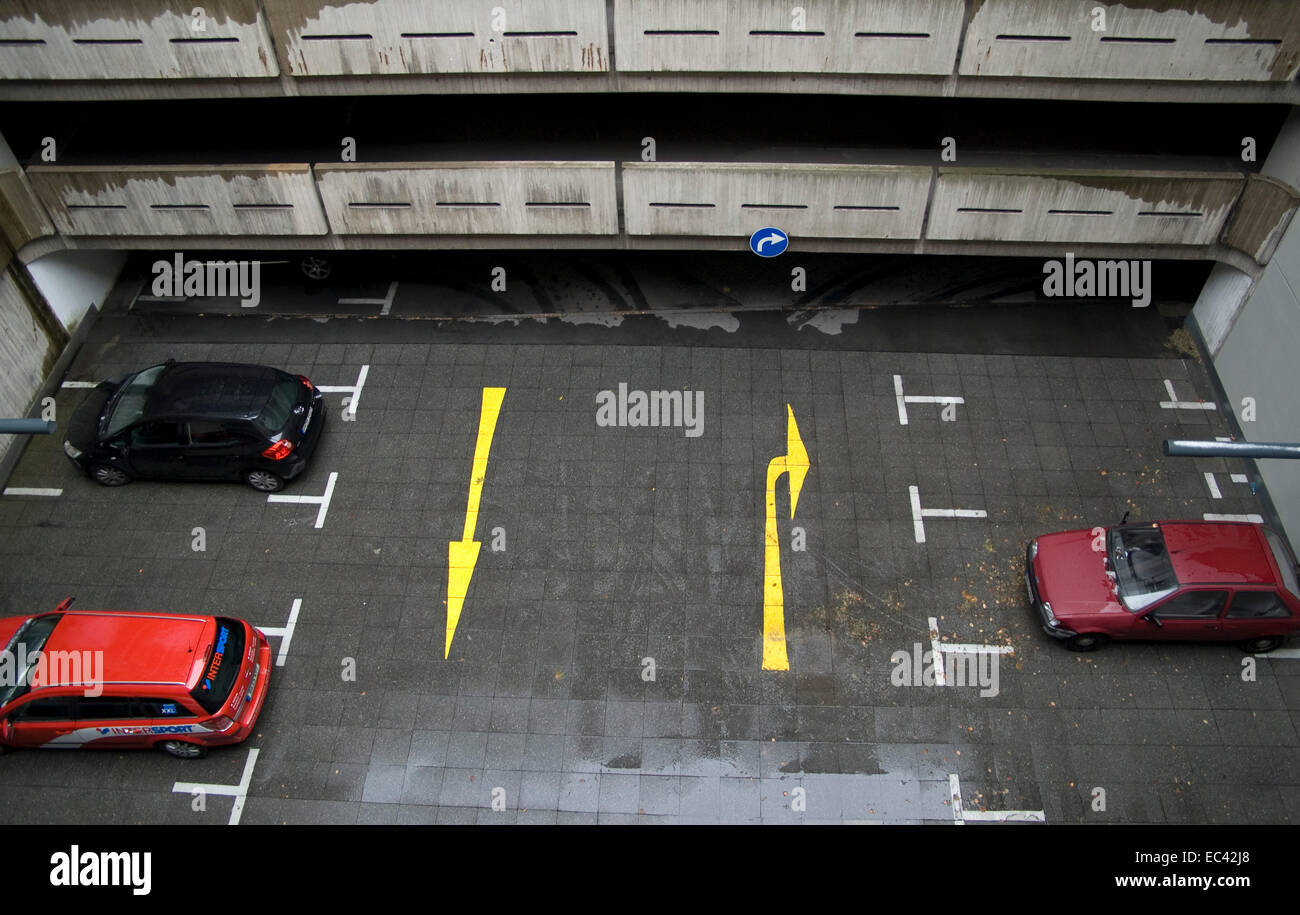 View from above on Parking Garage Stock Photo - Alamy