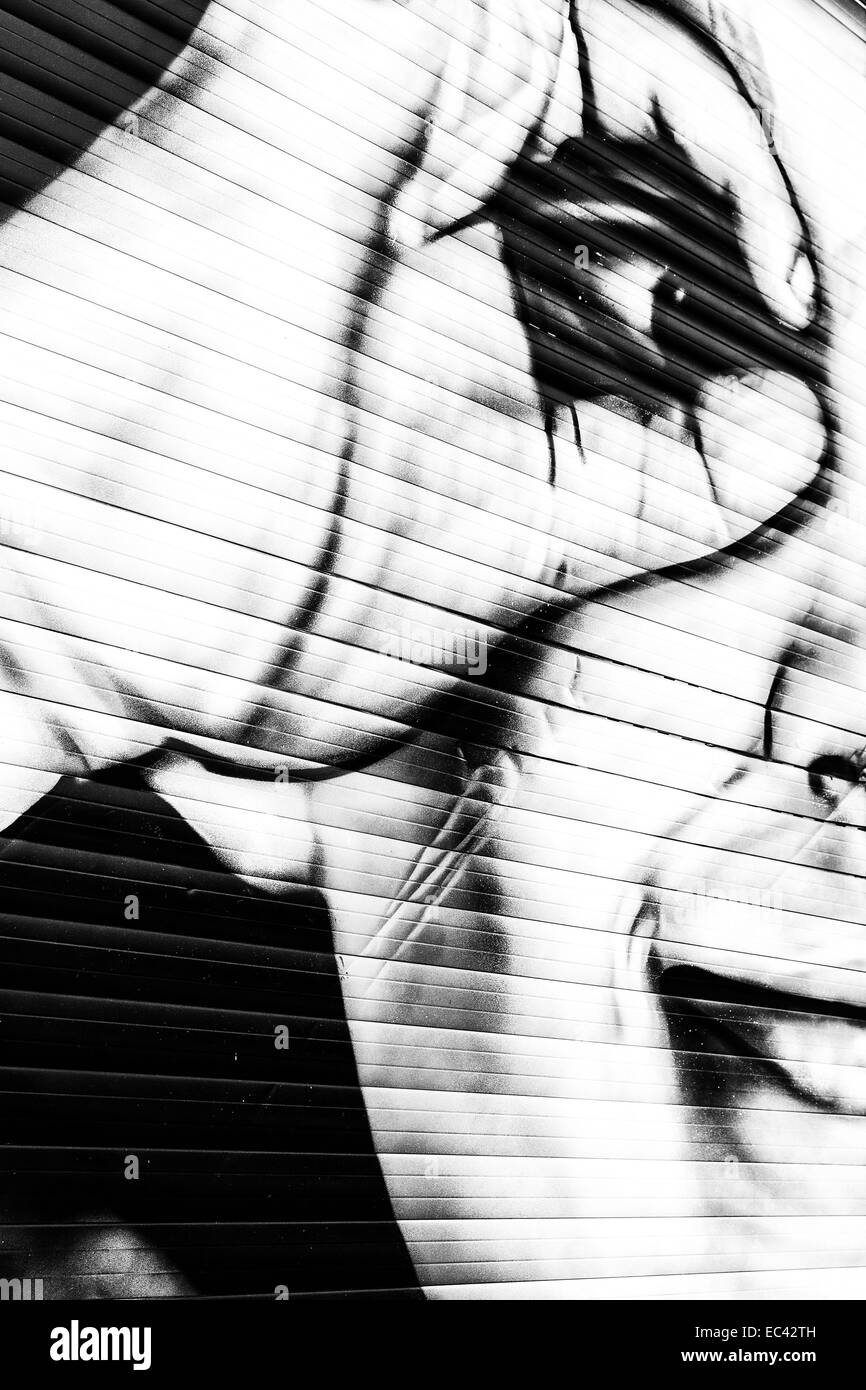 Graffiti style mural Black and White Stock Photos & Images - Alamy