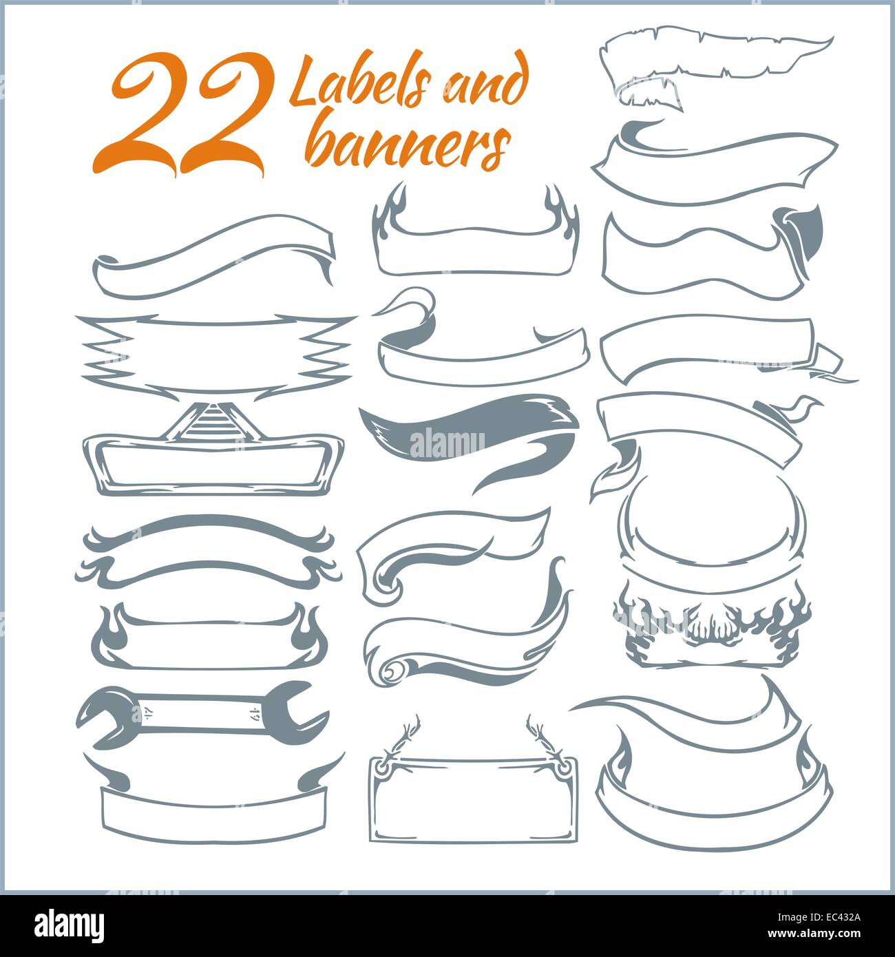 Lables and rbanners - set Stock Photo - Alamy