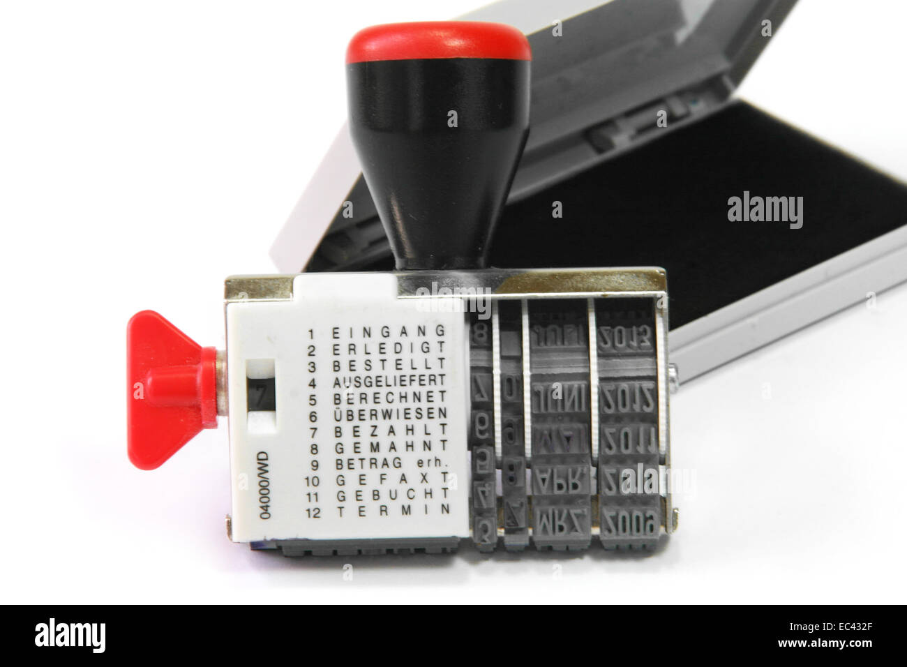 Stamp with ink pad Stock Photo - Alamy