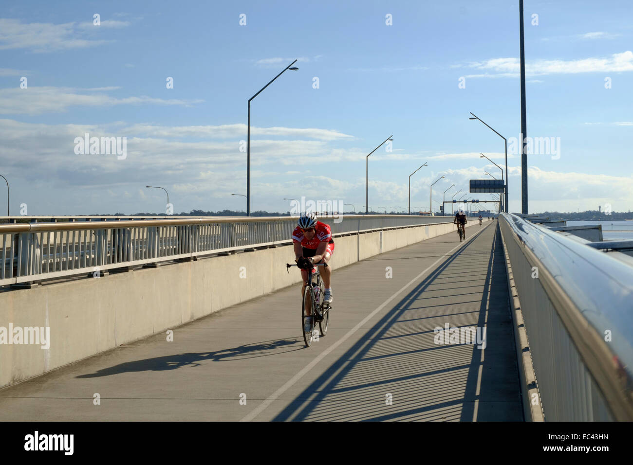 A morning ride on the Ted Smout Memorial Bridge Stock Photo - Alamy