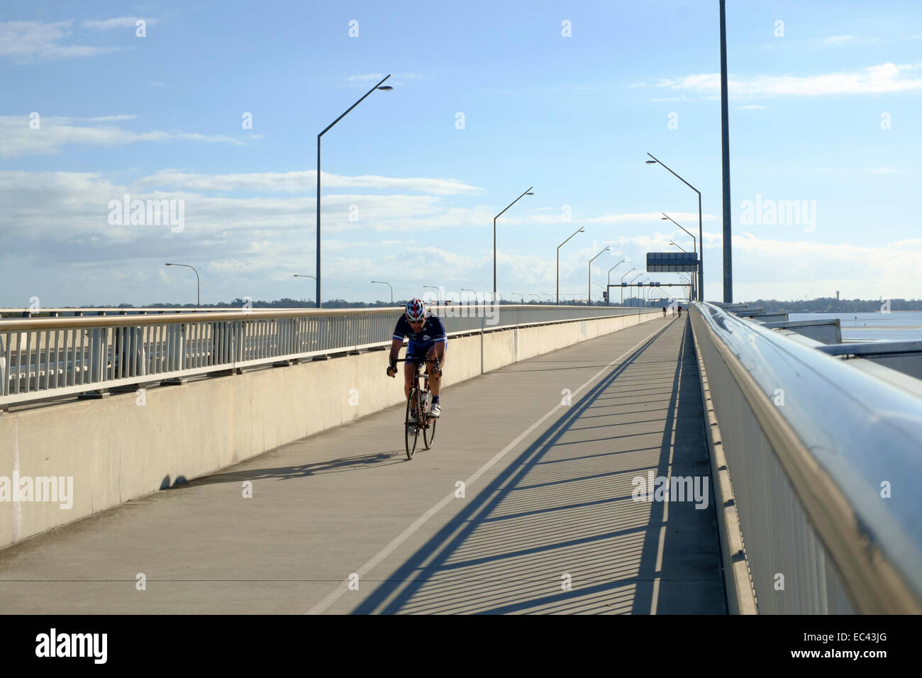 A morning ride on the Ted Smout Memorial Bridge Stock Photo - Alamy