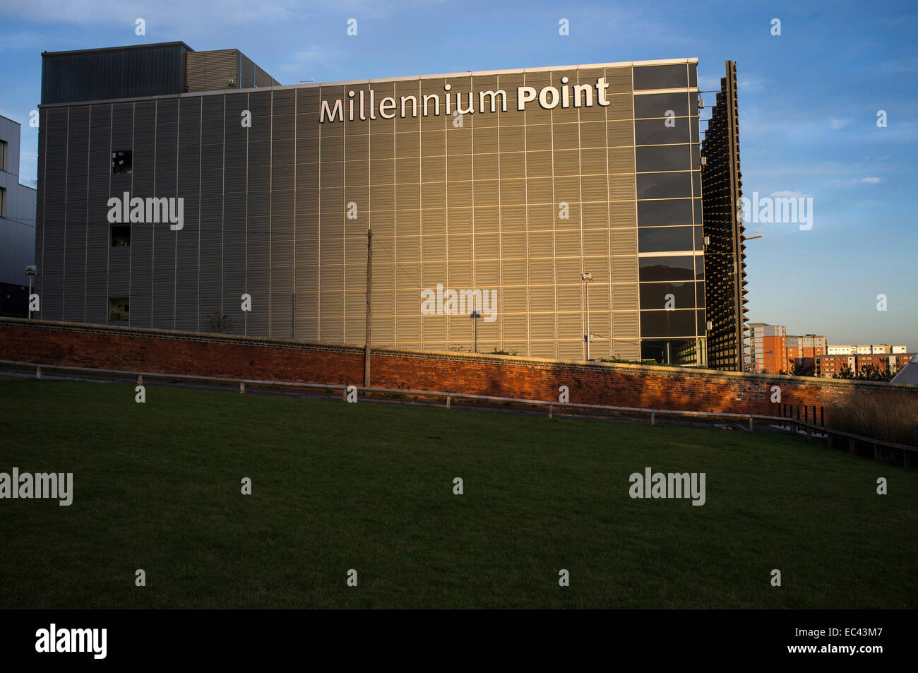 Millenium Point Science Park with natural spotlight from sun Stock ...