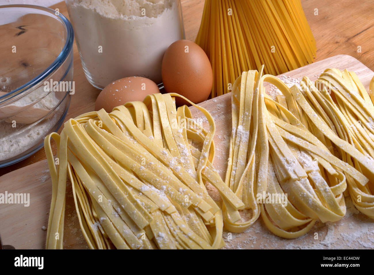 pappardelle homemade pasta typical italian close up Stock Photo - Alamy