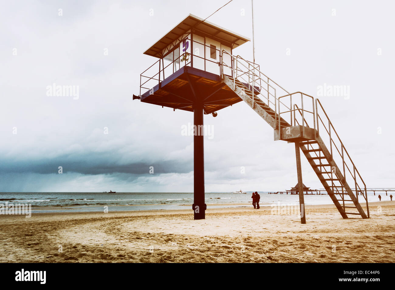 Watchtower of water rescue on the Baltic Sea Stock Photo - Alamy
