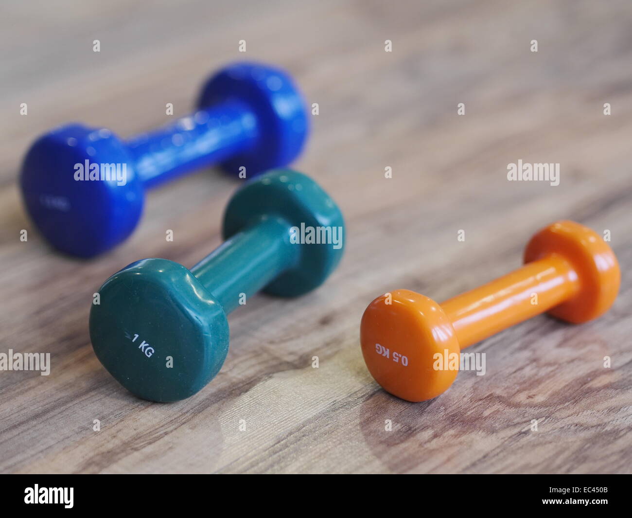 small dumbbells for gymnastic exercise Stock Photo - Alamy