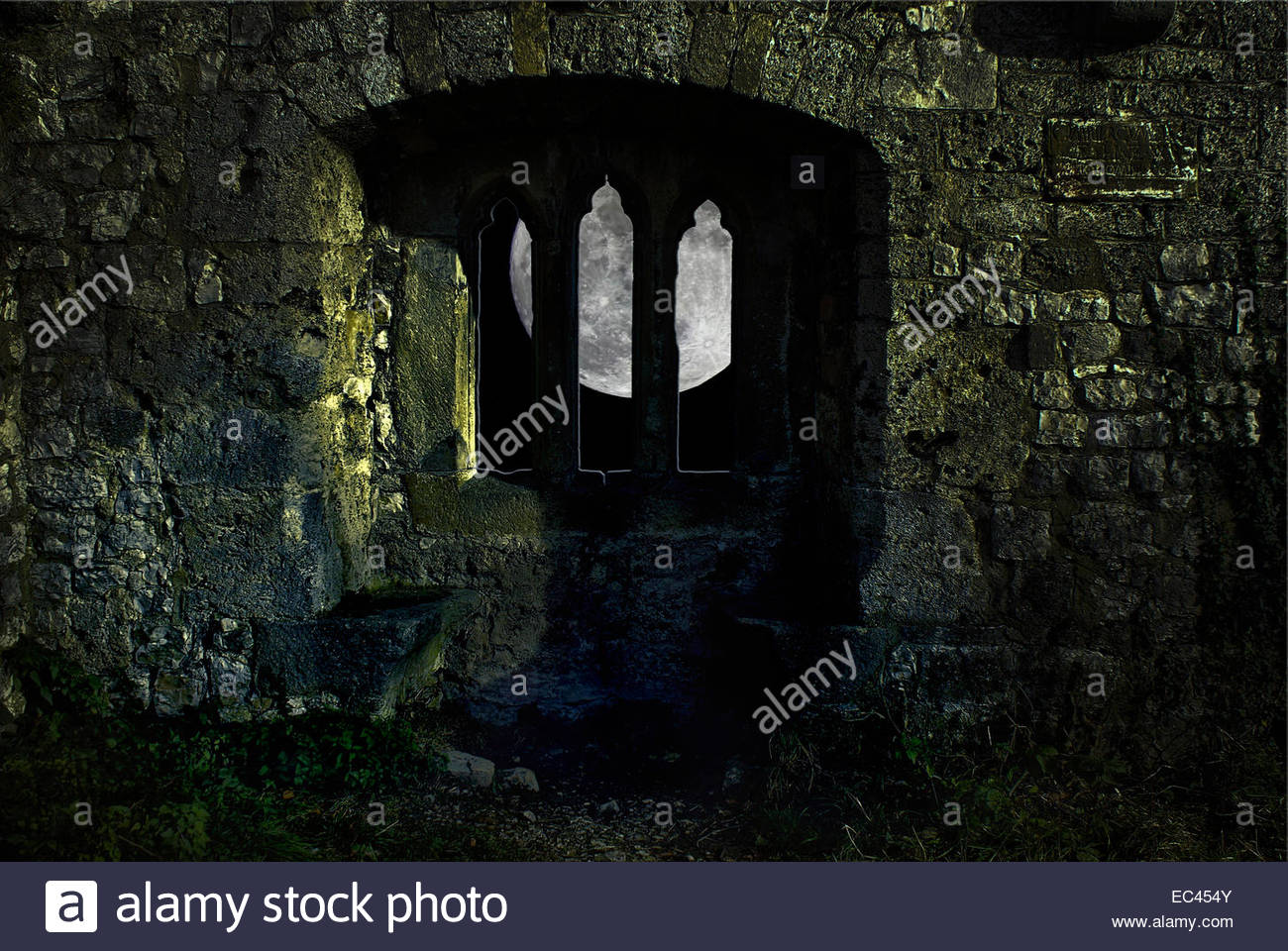 Medieval Castle Night Moon High Resolution Stock Photography and Images ...