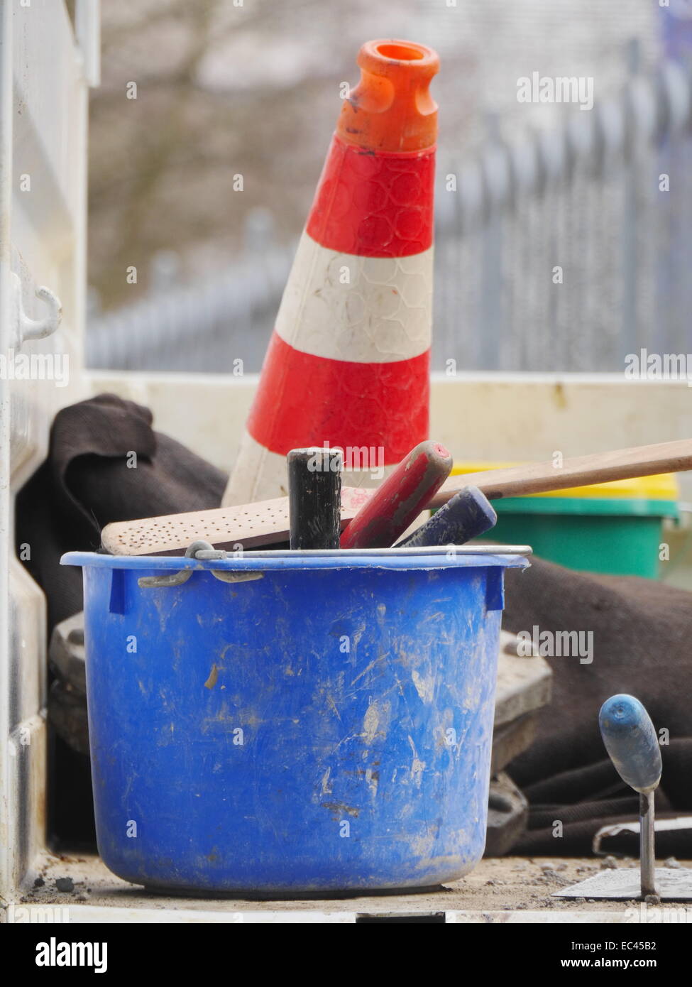 Plastic bucket building site hi-res stock photography and images - Alamy