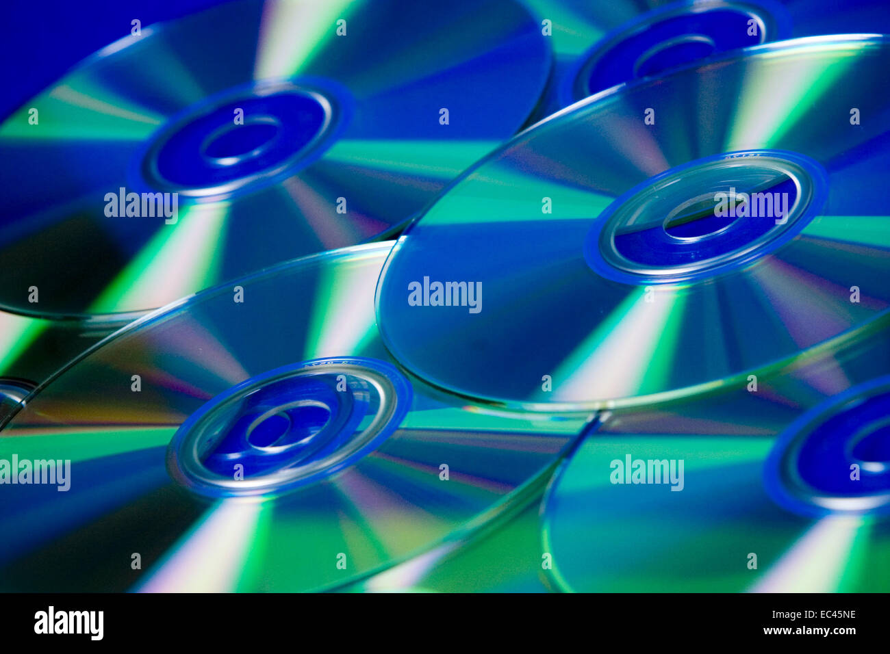 CDs in Blue Stock Photo - Alamy