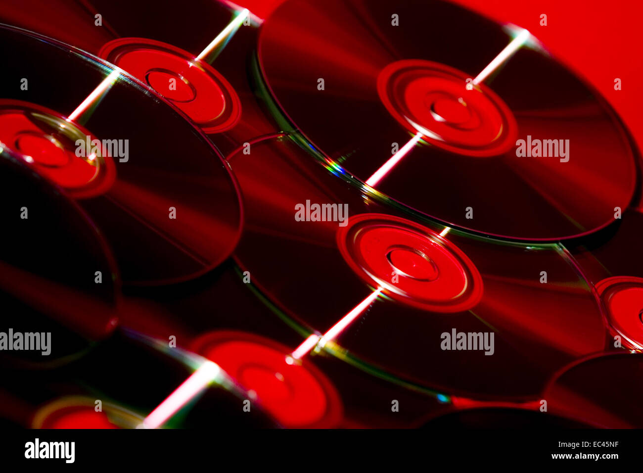 CDs in Red Stock Photo - Alamy