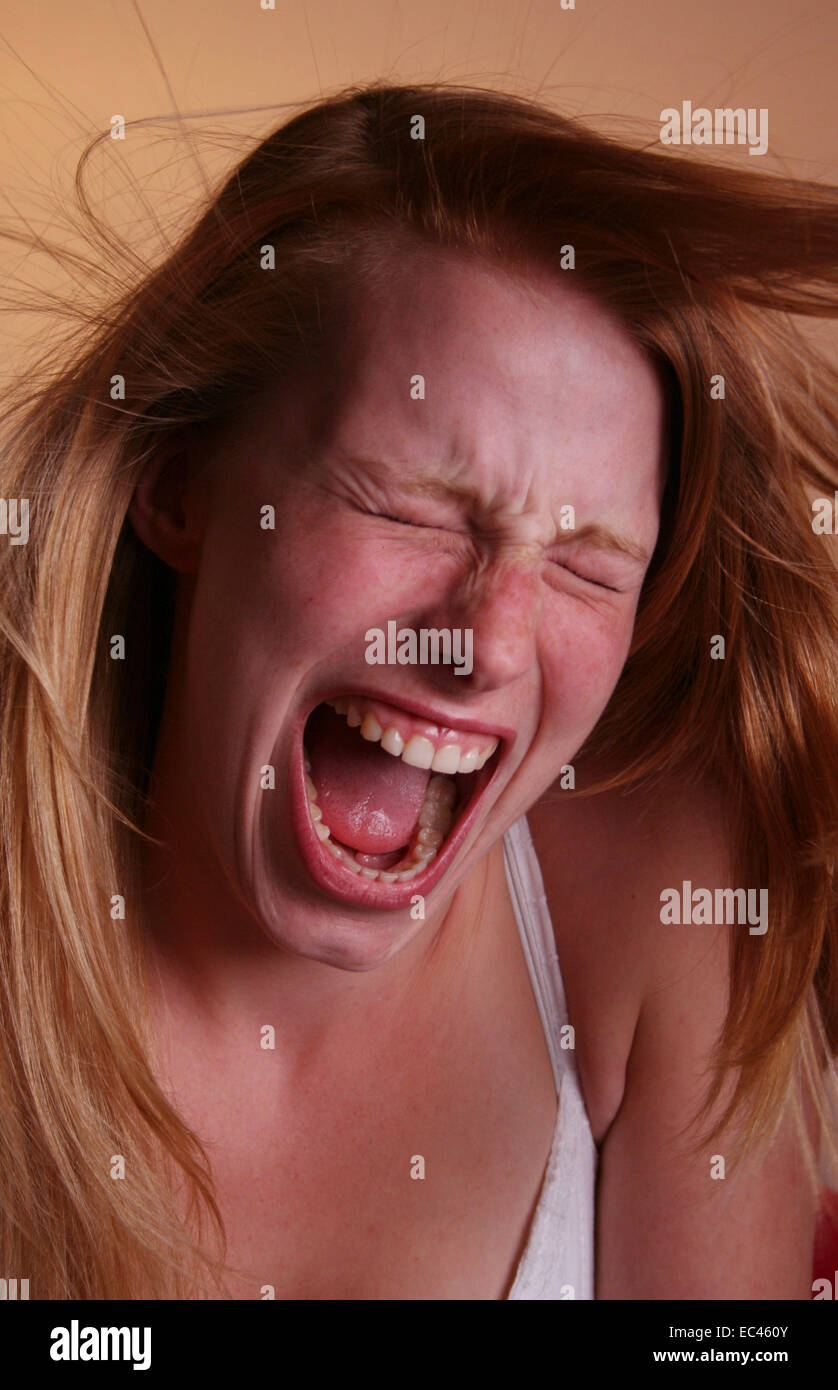 Person rage screaming women hi-res stock photography and images - Alamy