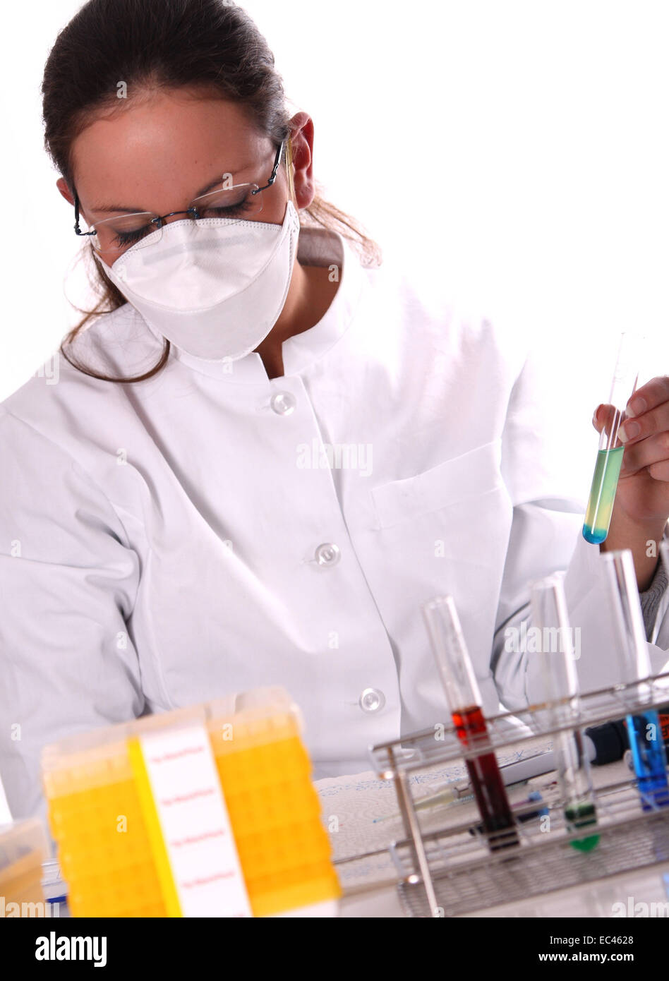 Laboratory Assistant making Experiments Stock Photo - Alamy