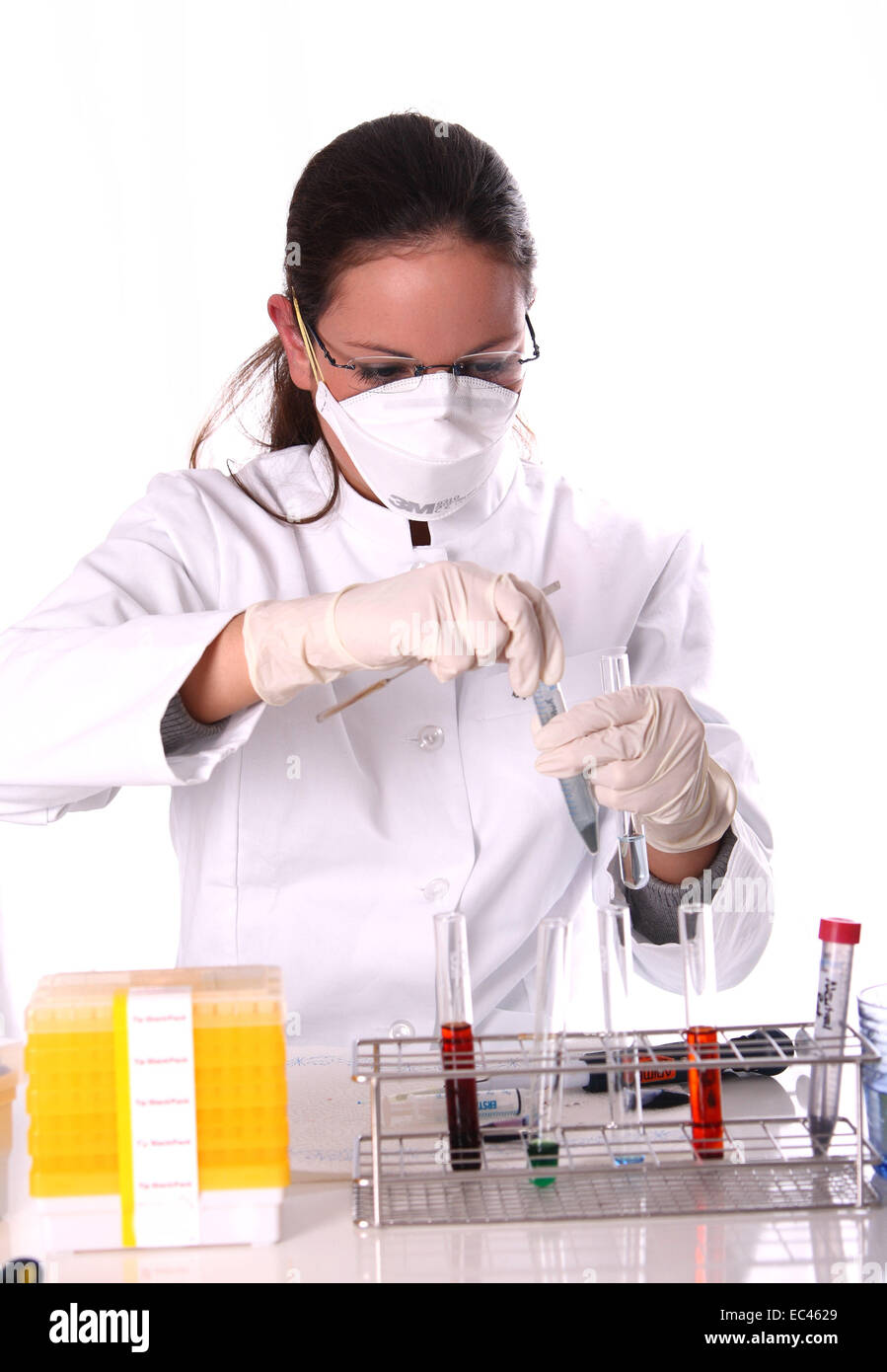 Laboratory Assistant making Experiments Stock Photo - Alamy