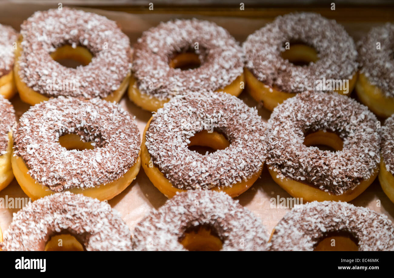 Many of donuts in a box Stock Photo - Alamy