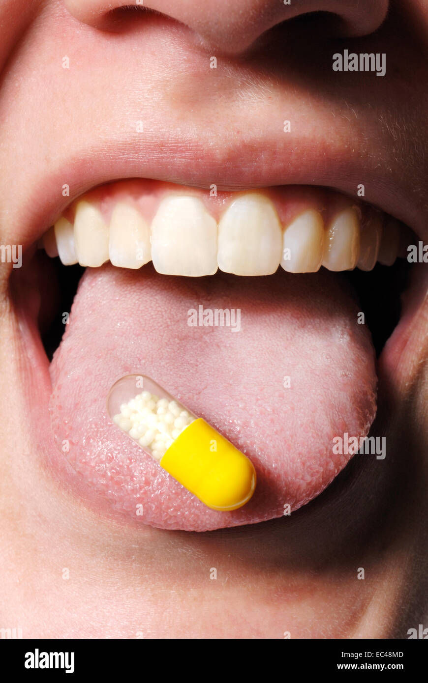 Taking a Pill Stock Photo - Alamy