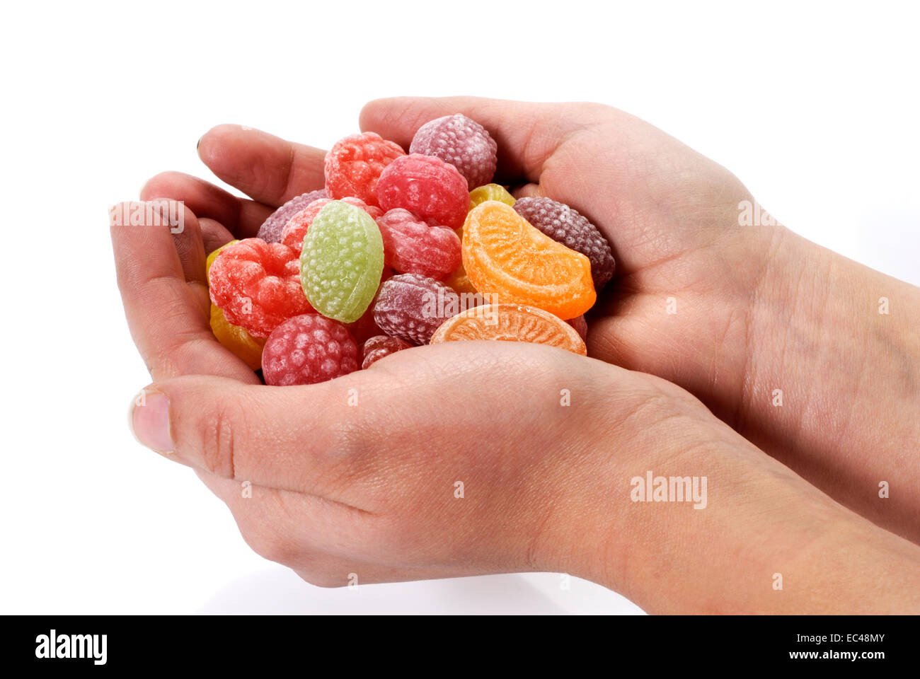 A Hand full of Goodies Stock Photo - Alamy