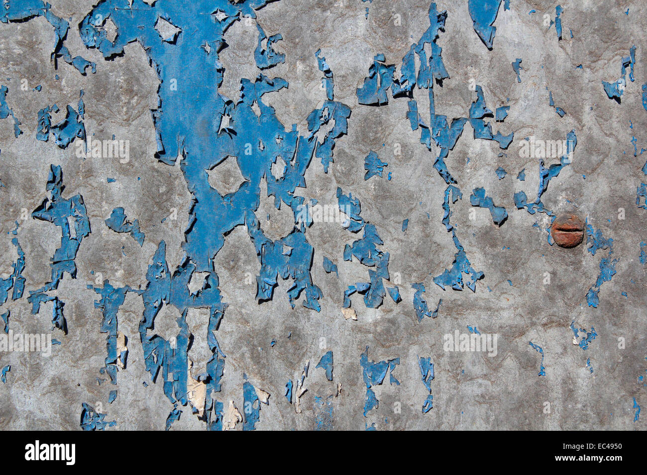 Blue paint on a metal plate Stock Photo - Alamy