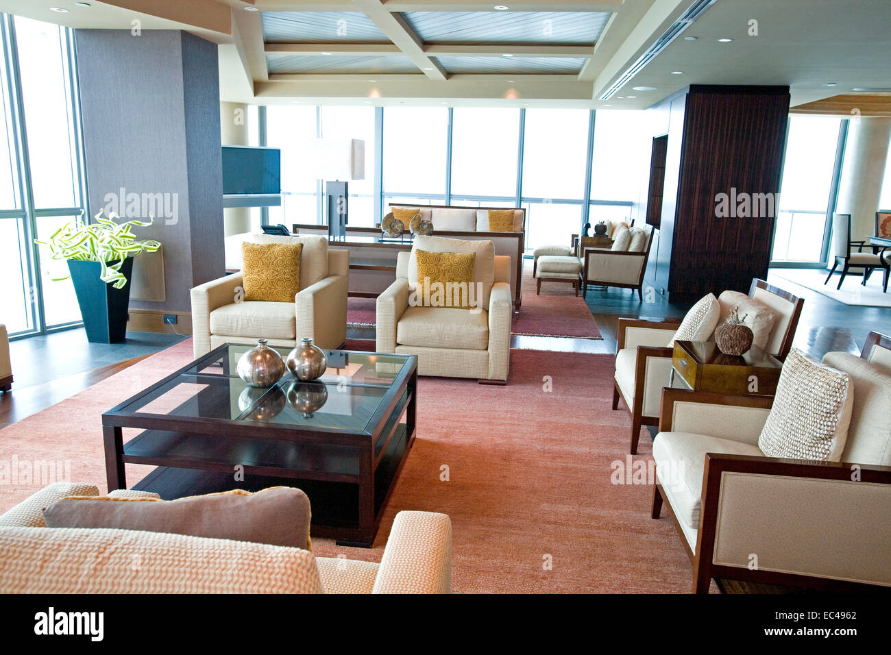Livingroom of the 40th Floor Penthouse, Setai Hotel, Miami Beach ...