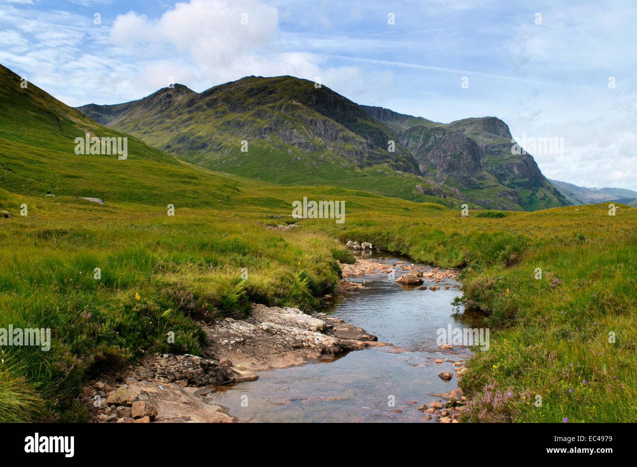 The stunning scenery of Glencoe in the Highlands of Scotland Stock ...
