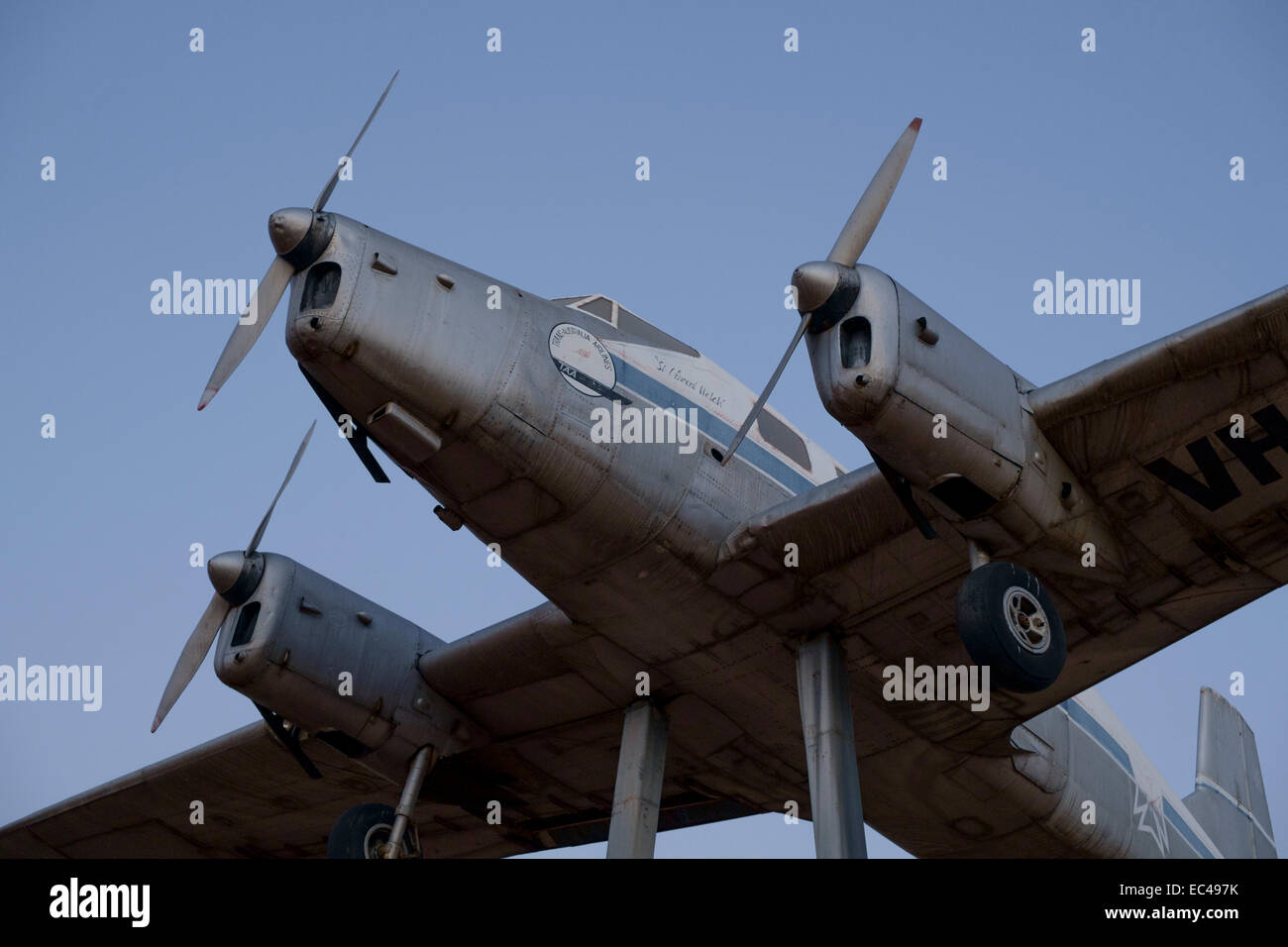 A Hawker Dehaviland plane that was erected as a memorial to the Royal ...