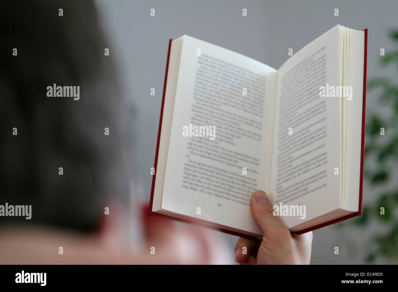 Reading a book Stock Photo - Alamy