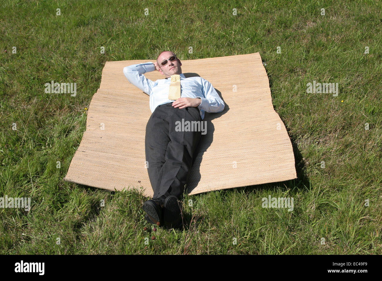 Yoga at work Stock Photo - Alamy