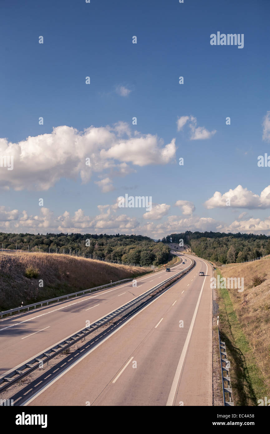 a stretch of motorway in Germany Stock Photo - Alamy