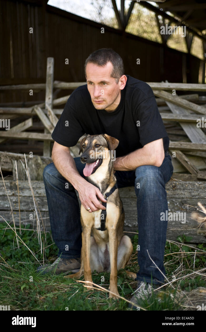master and his dog Stock Photo - Alamy