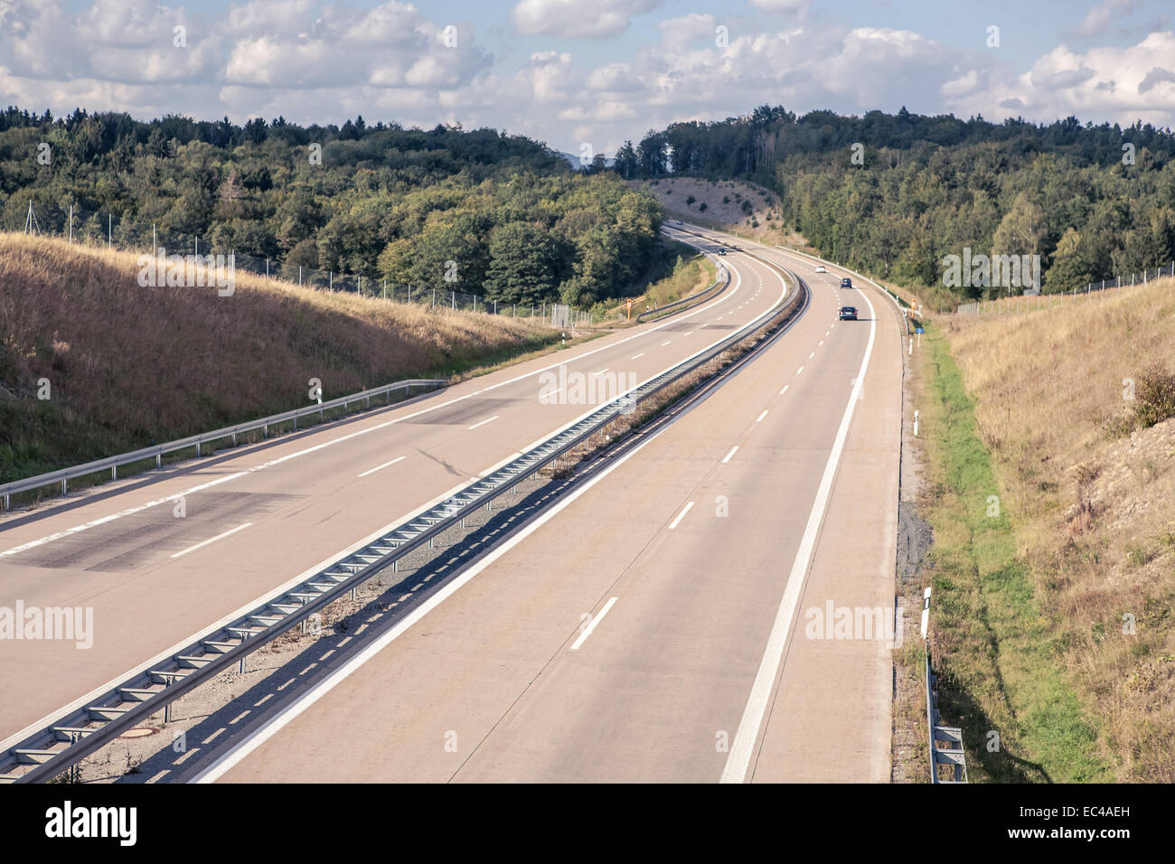 a stretch of motorway in Germany Stock Photo - Alamy